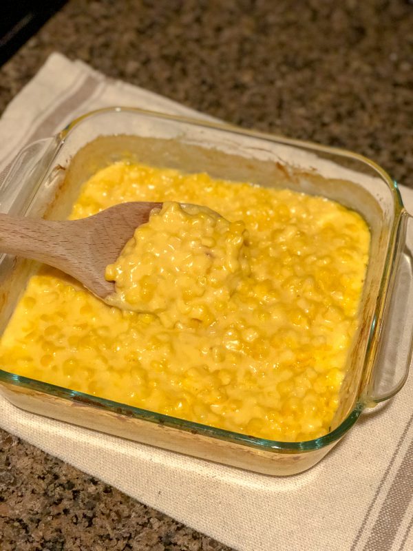 Cheesy Corn Recipe - The Perfect Holiday Side - Poppy + Grace