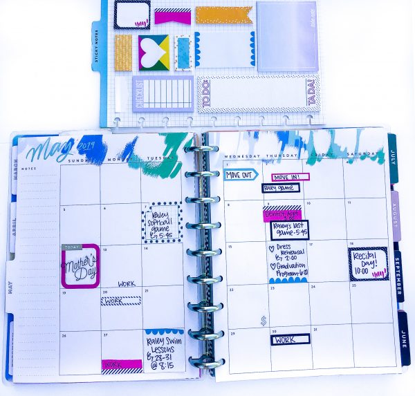 Happy Planner Spreads - April and May 2019 - Poppy + Grace